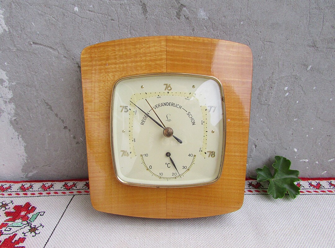 Vintage Retro Barometer and Thermometer LUFFT, Made in Germany 70s ...