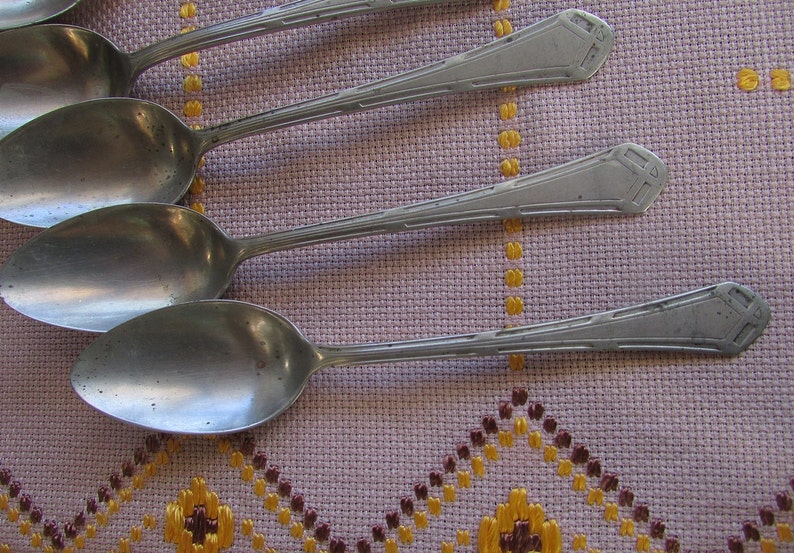 Vintage Set of 6 Silver-plated Spoons Alpacca 50s Made in - Etsy