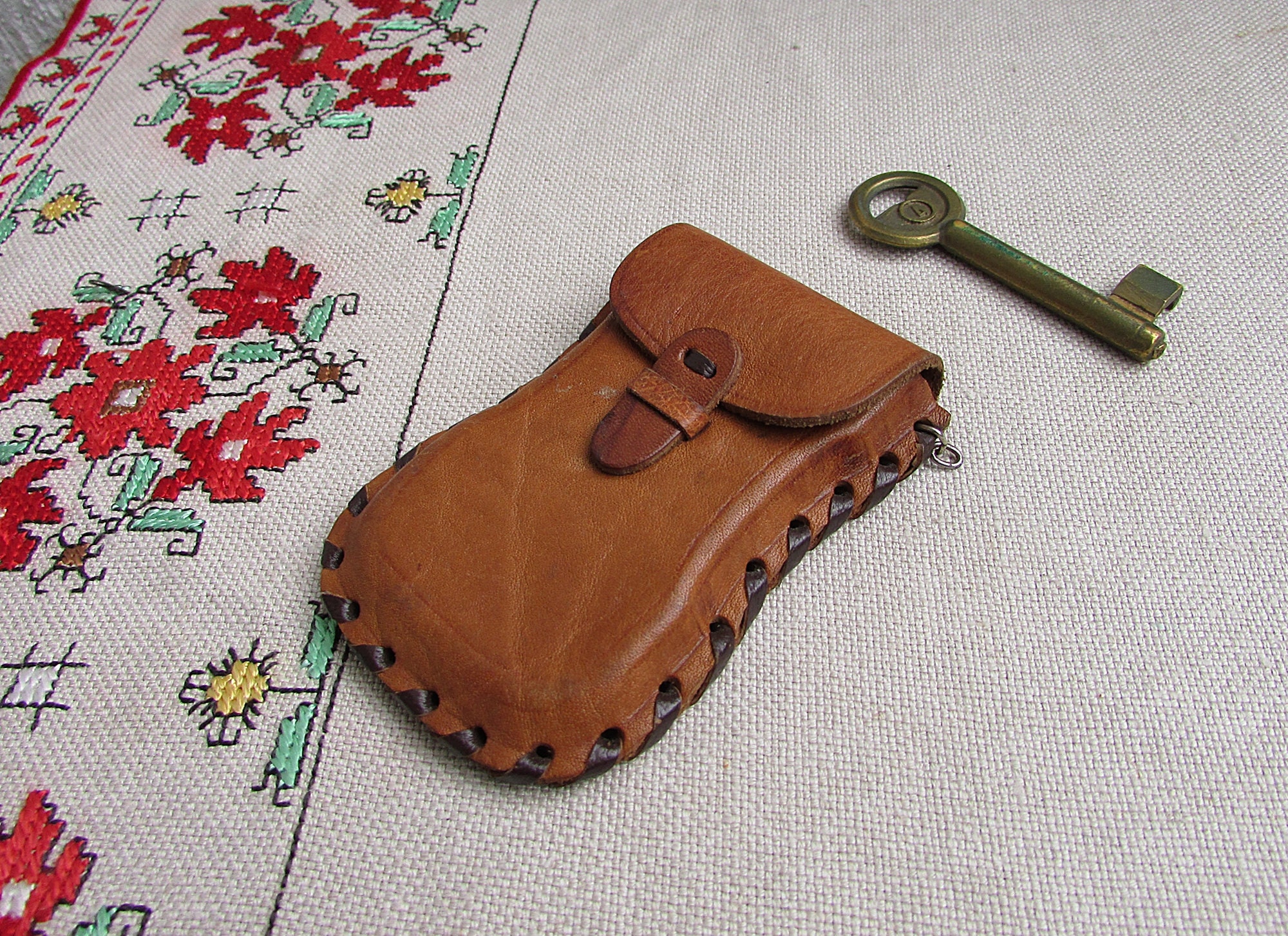 Vintage Genuine Leather Key Holder Leather Key Case Brown | Etsy