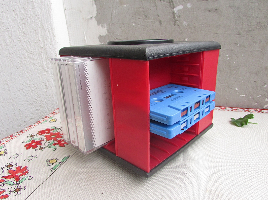 Vintage Tape Cassette Holder 70s, Plastic Audio Cassette Tape Holder ...