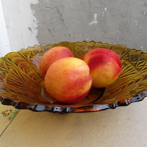 Vintage Colored Glass Plate, Brown Glass Plate, Vintage Cake Tray ...