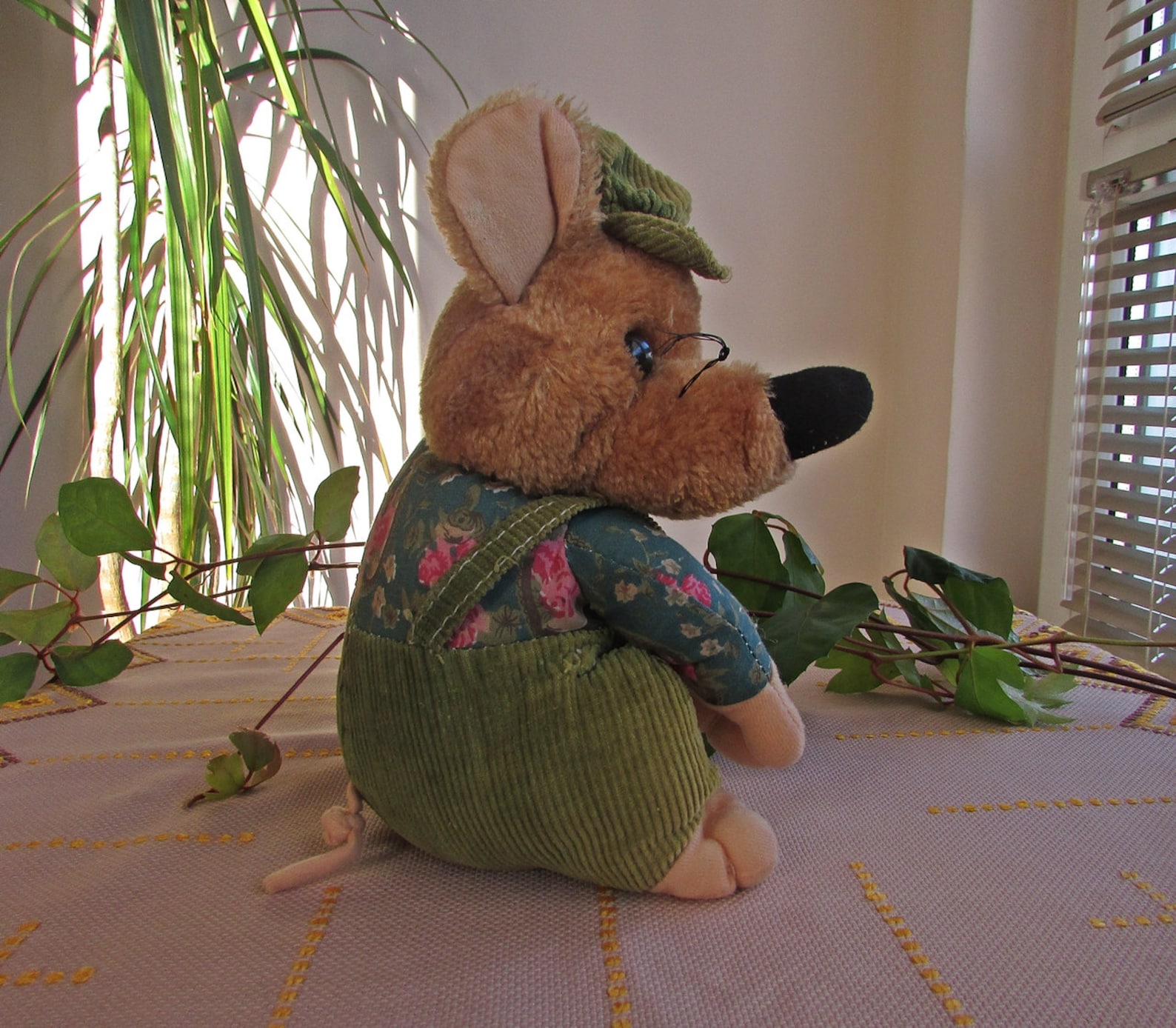 Vintage 80s Lovely Mouse Plush Mouse Stuffed Animal | Etsy