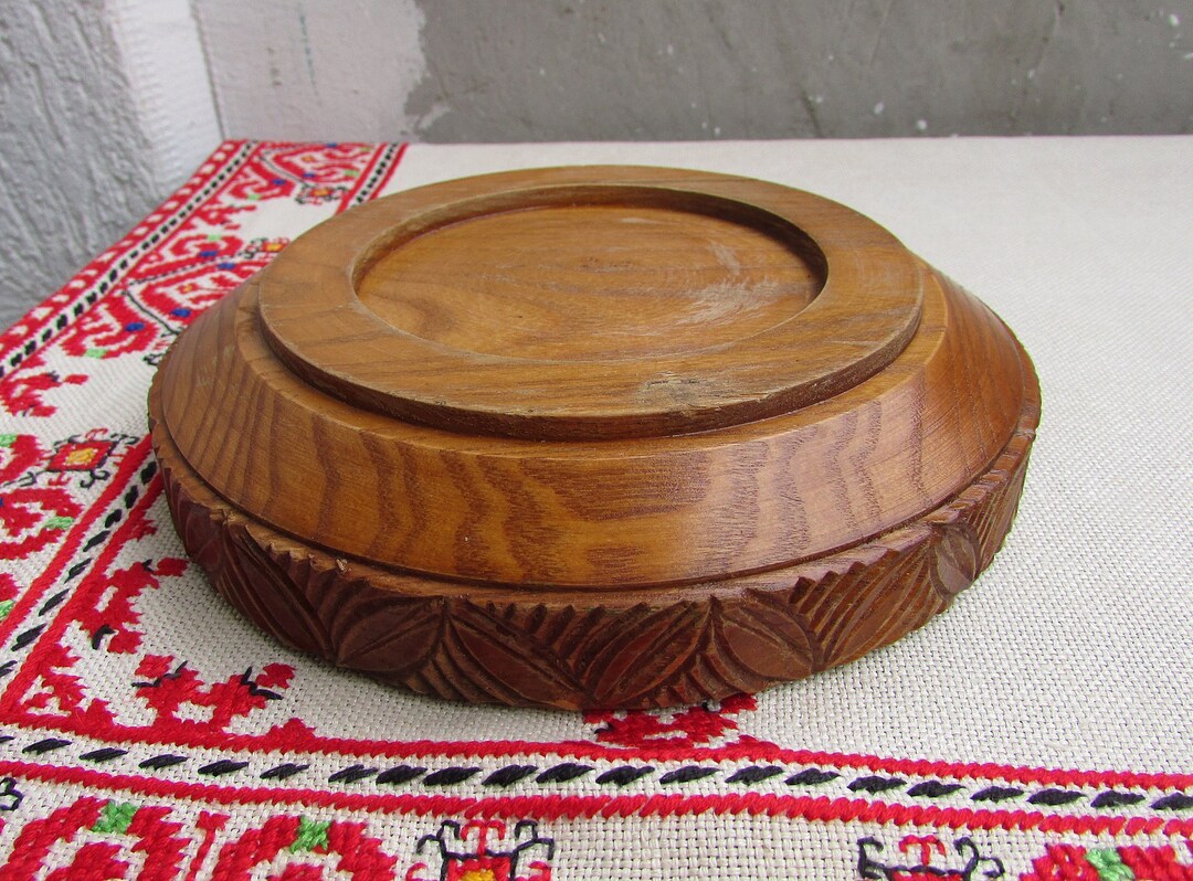 Vintage Hand-turned Wood Bowl, Handmade Decorative Wood Bowl #3 ...