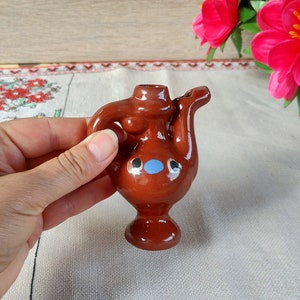Vintage Ceramic Whistle Pitcher#2, Handmade Small Toy Flute Ocarina ...
