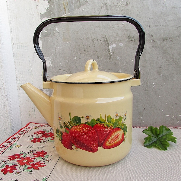 Enamel Teapot - Etsy