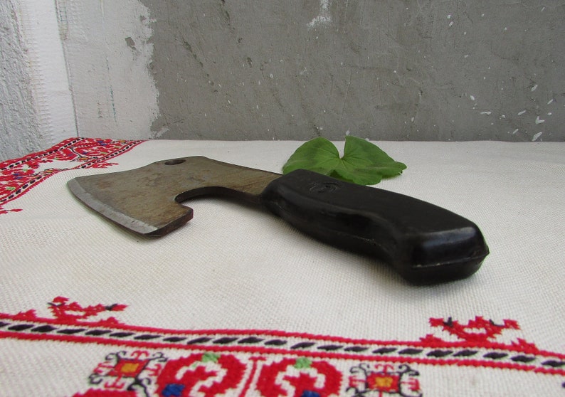 Vintage Meat Cleaver 70s Massive Butcher Knife 4 Primitive - Etsy