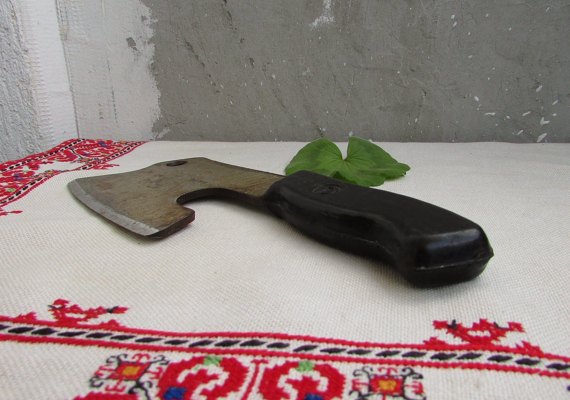 Vintage Meat Cleaver 70s Massive Butcher Knife 4 Primitive | Etsy