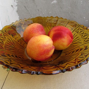 Vintage Colored Glass Plate, Brown Glass Plate, Vintage Cake Tray ...