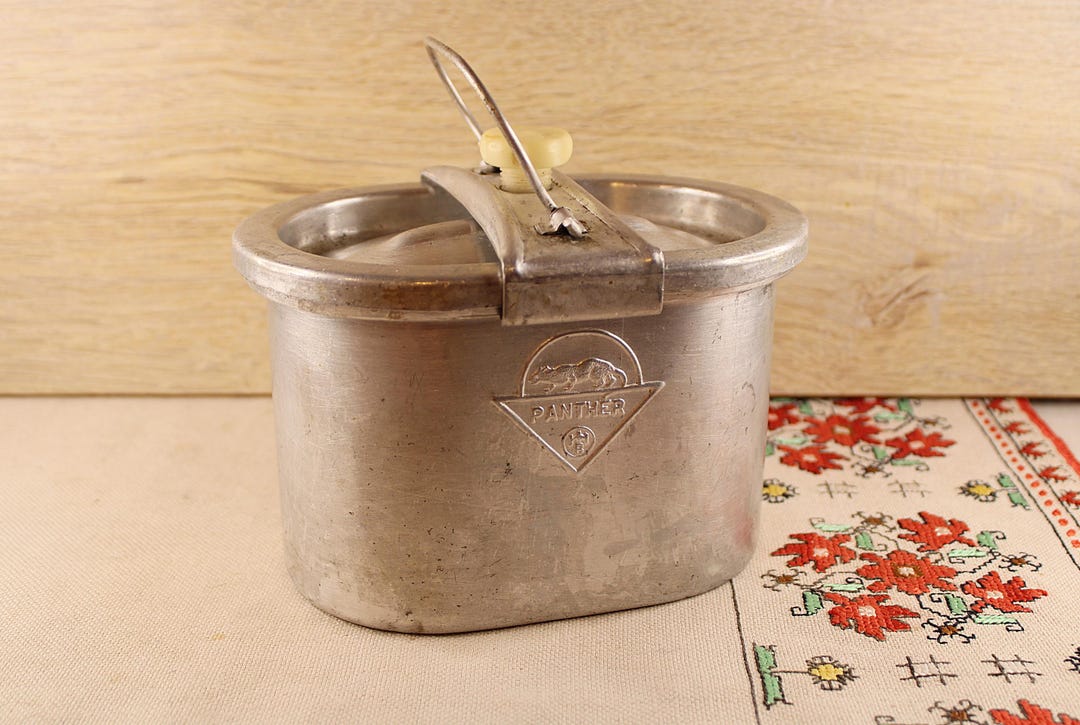 Vintage Military Kit of Aluminum Food Containers, German "panther ...
