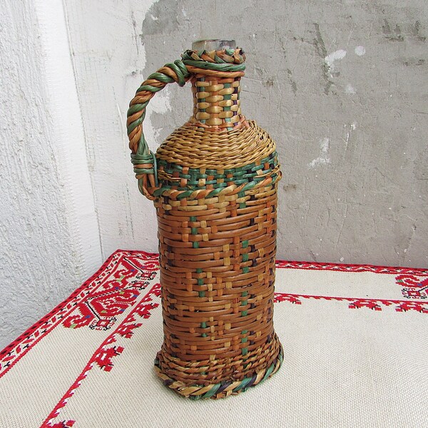 Wicker Bottle - Etsy