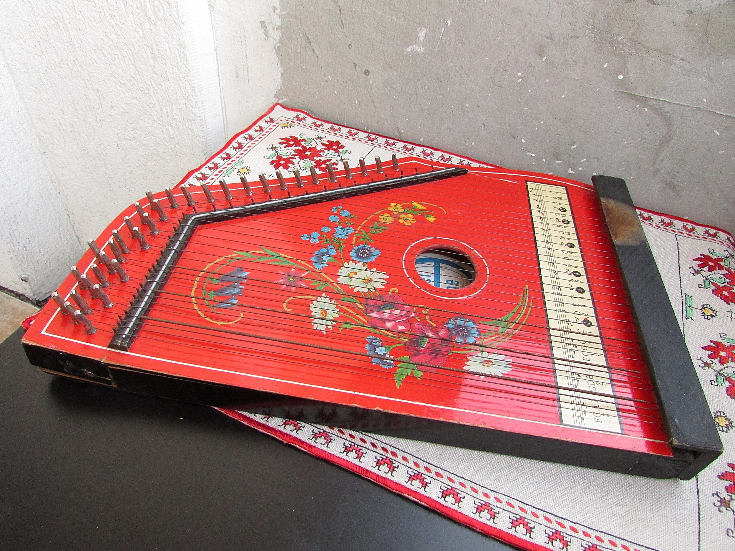 Vintage Musical String Instrument ZITHER 33 Strings German - Etsy