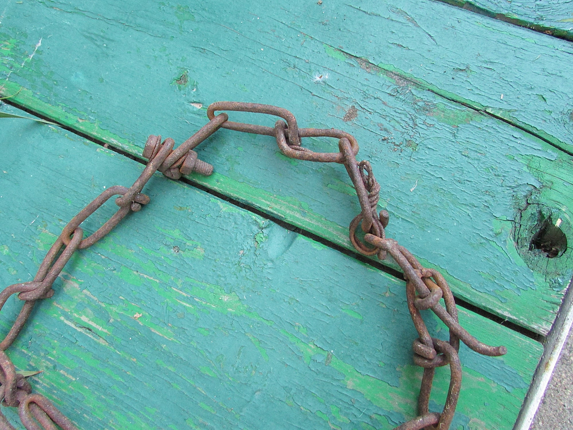 Antique Iron Chain for Fireplace Hand Forged Wrought Iron | Etsy