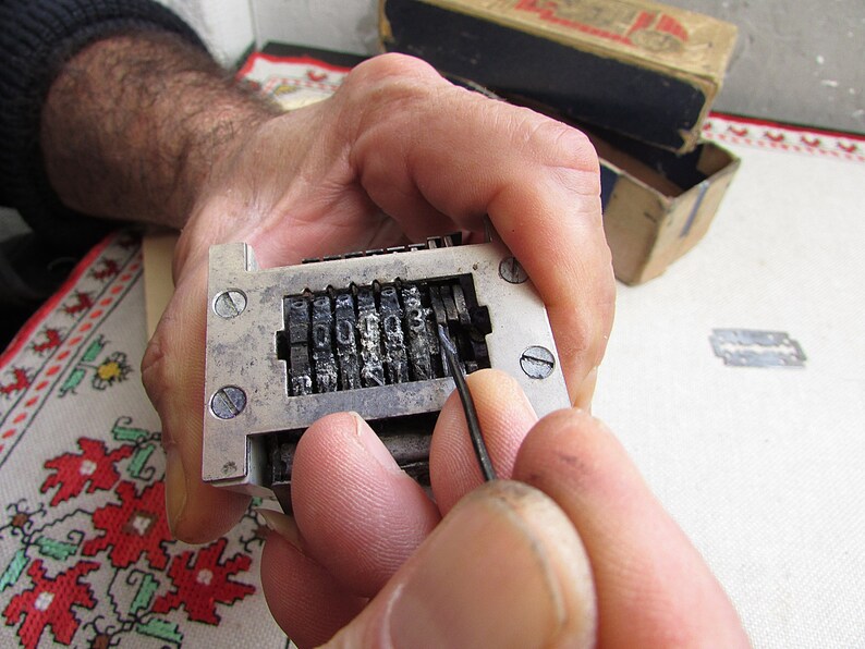 Vintage Date Stamp in Original Box Vintage Automatic | Etsy