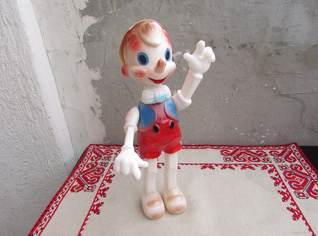 Vintage Pinocchio Doll 70s, Plastic Toy Pinocchio #2, USSR Collectible ...