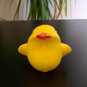Vintage Rubber Toy 1970s, Soft Rubber Yellow Pigeon Toy, Baby Bath Toy ...