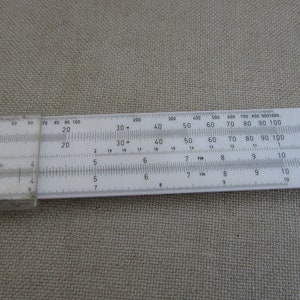 Vintage Logarithmic Ruler Logarex 1960s, Logarithmic Scale, Slide Ruler ...