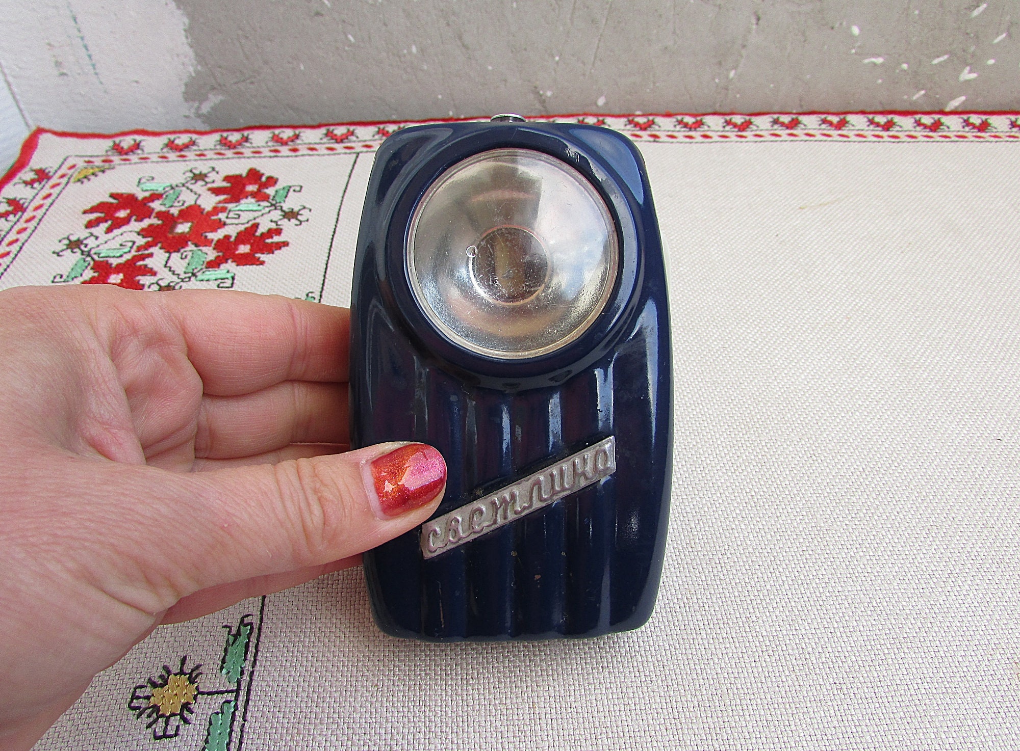 Vintage Railroad Flashlight Metal Pocket Torch 2 Hand | Etsy