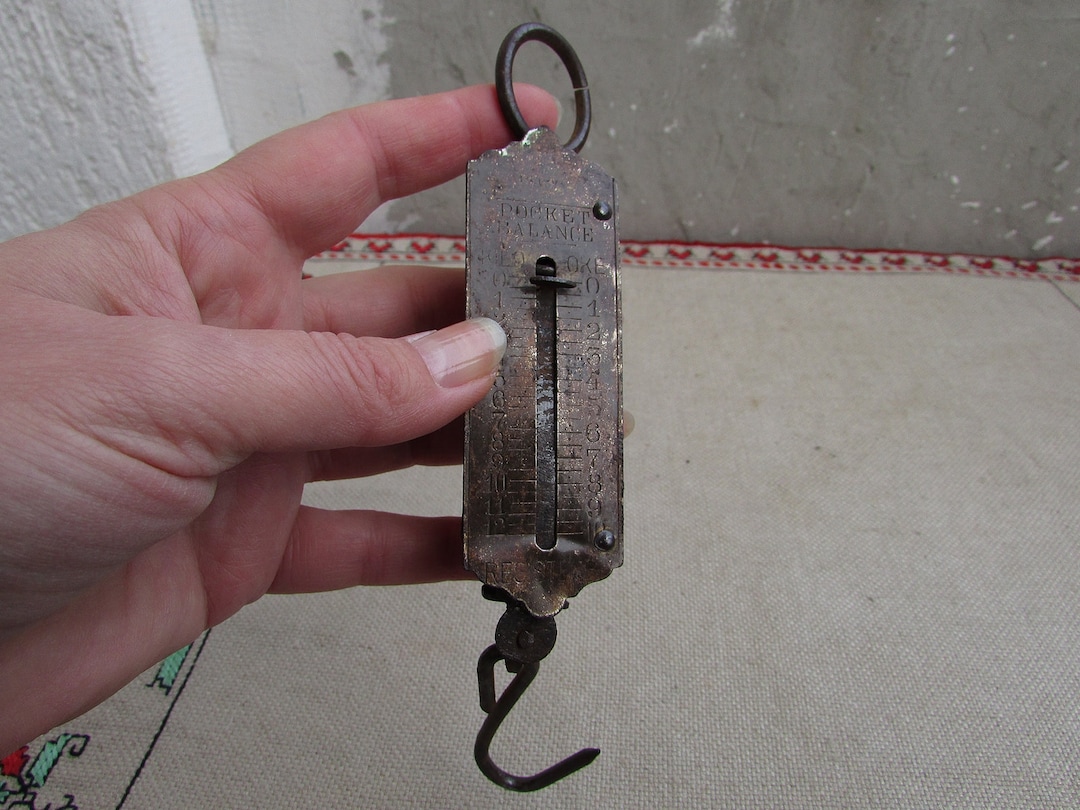 Vintage Salter's Pocket Balance, Vintage Spring Scale, Antique Brass ...