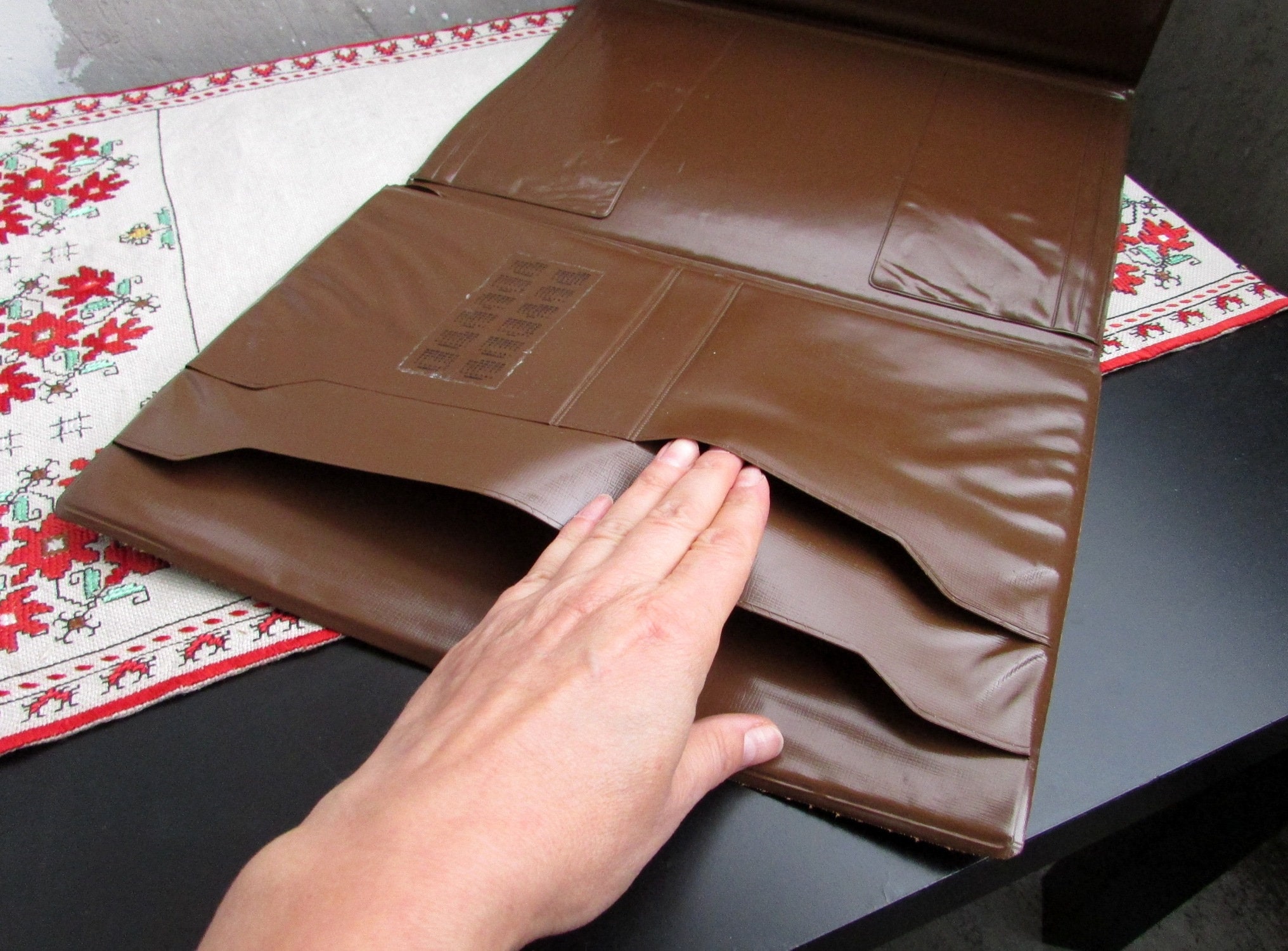 Vintage Brown Artificial Leather Portfolio Business Portfolio - Etsy