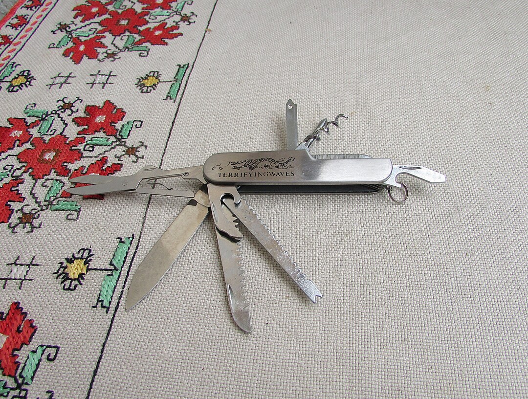 Vintage Utility Pocket Knife Stainless Steel, Multi-purpose Pocket ...