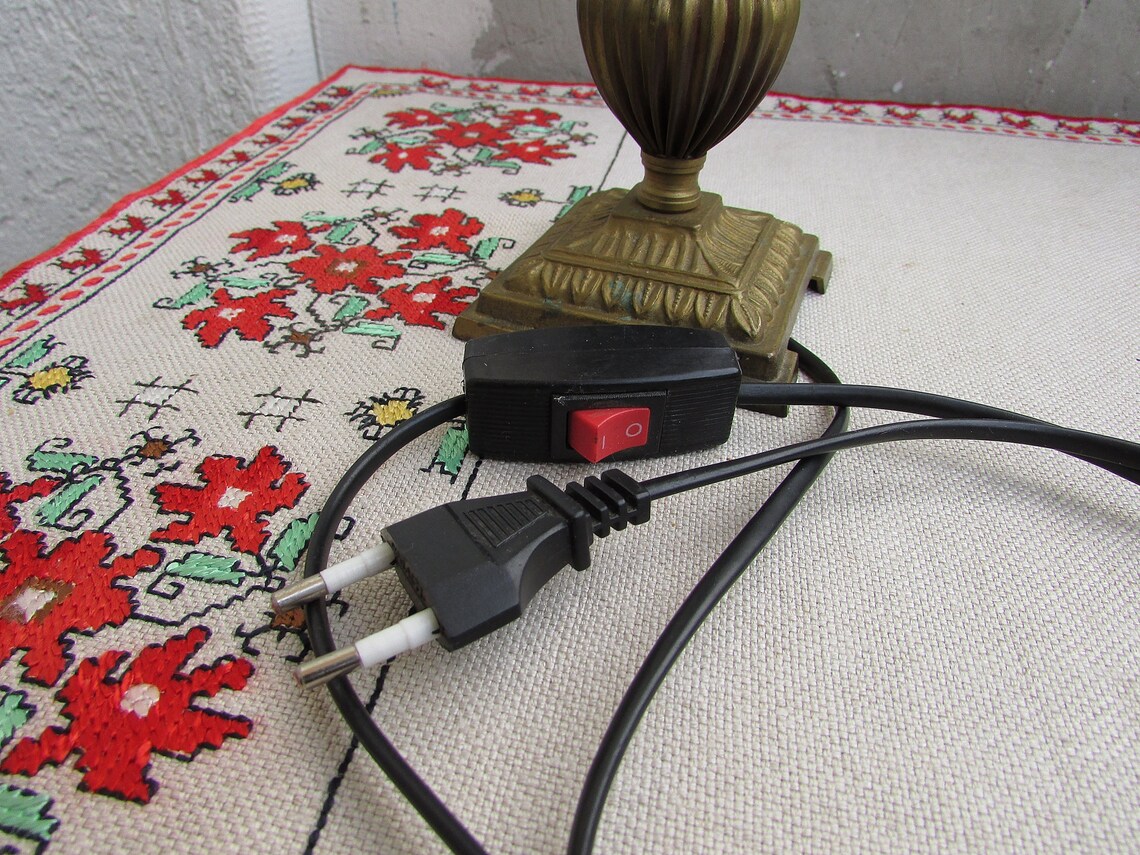 Antique Night Brass Lamp 50s in Working Condition Old Night - Etsy