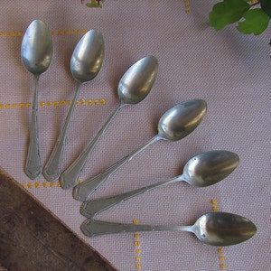 Vintage Set of 6 Silver-plated Spoons Alpacca ‘50s, Made in Germany ...