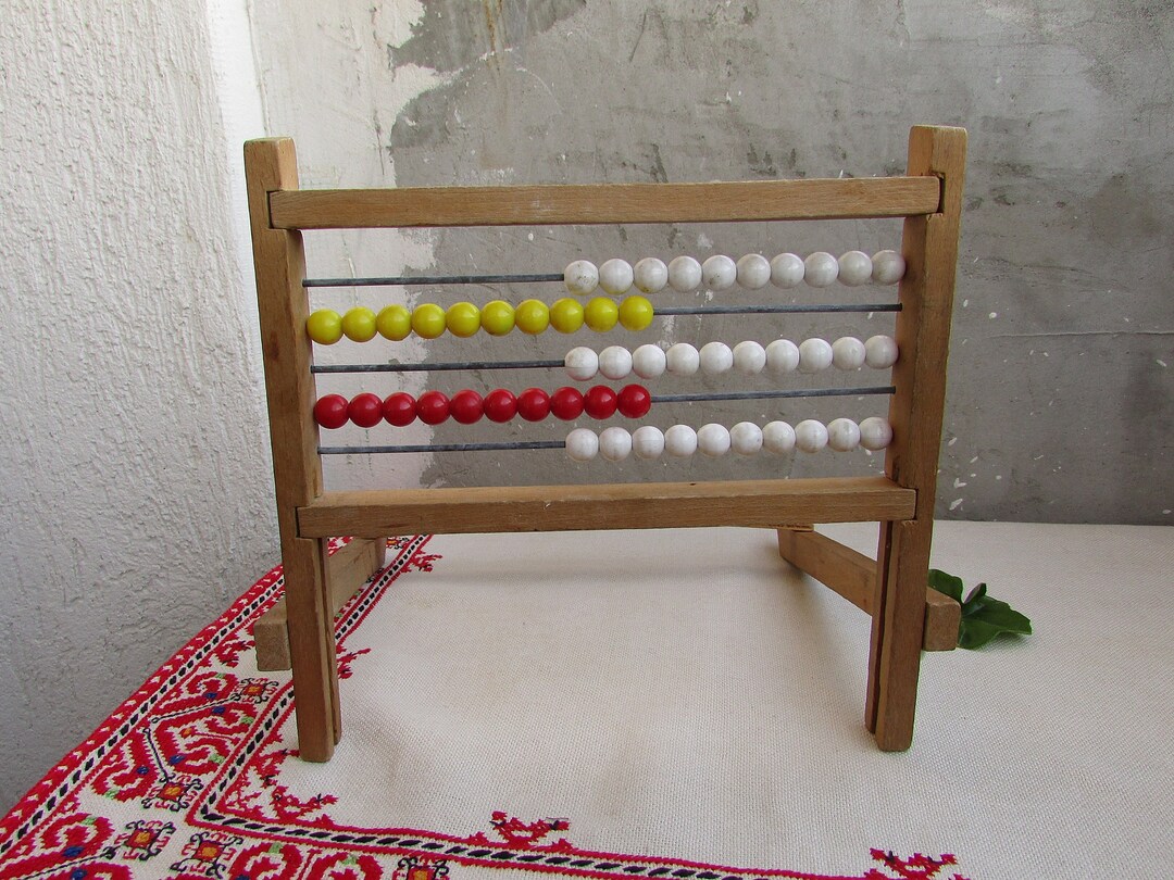 Vintage Wooden Abacus With Stand, Retro School Toy, Nursery Decor - Etsy