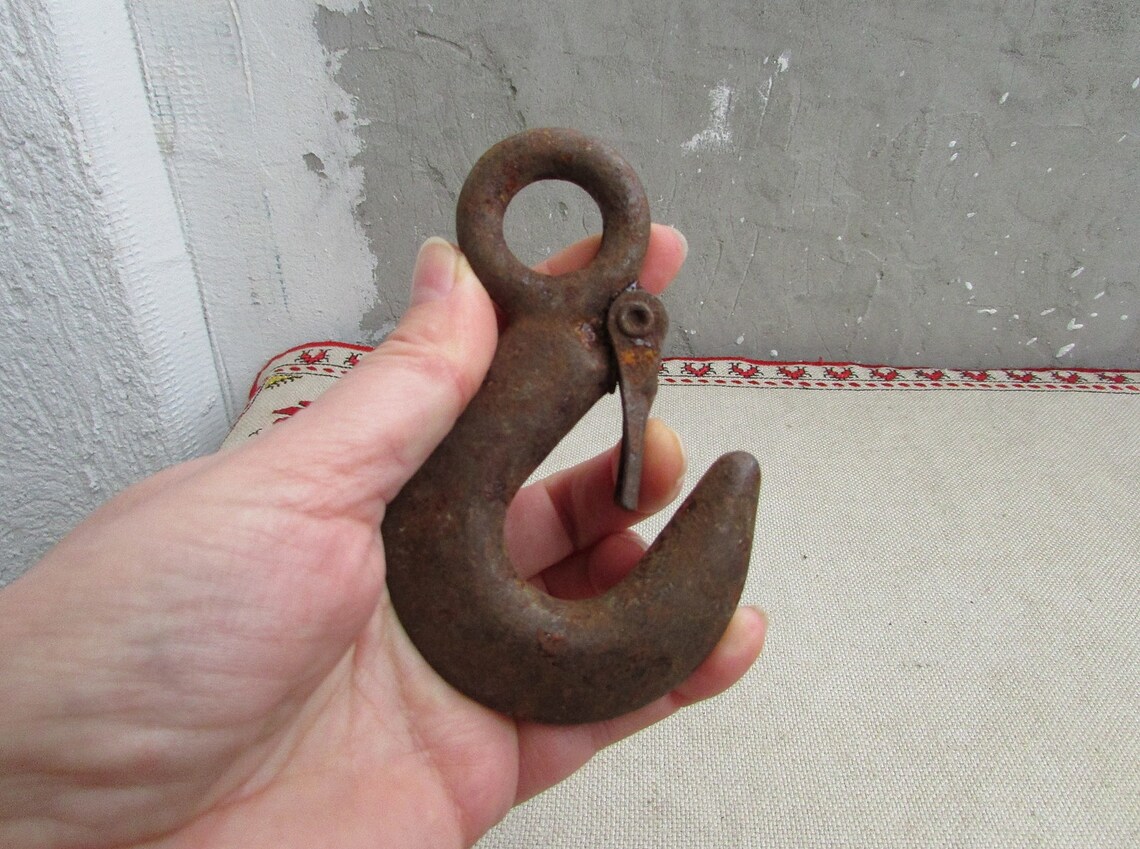 Vintage Iron Hook and Eye Metal Industrial Iron 2 Vintage | Etsy