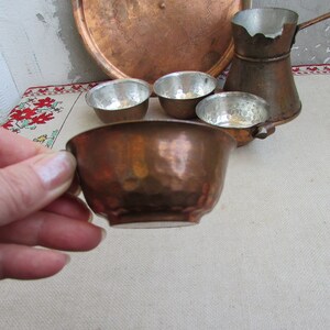 Copper Turkish Coffee Serving Set, Coffee Pot Cezve Tray #2, Handmade ...