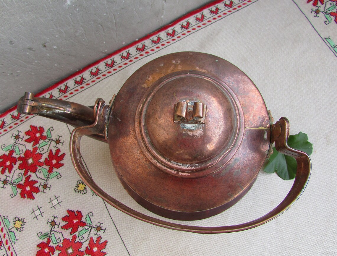 Unique Copper Teapot Copper Kettle Antique Copper Tea Pot - Etsy