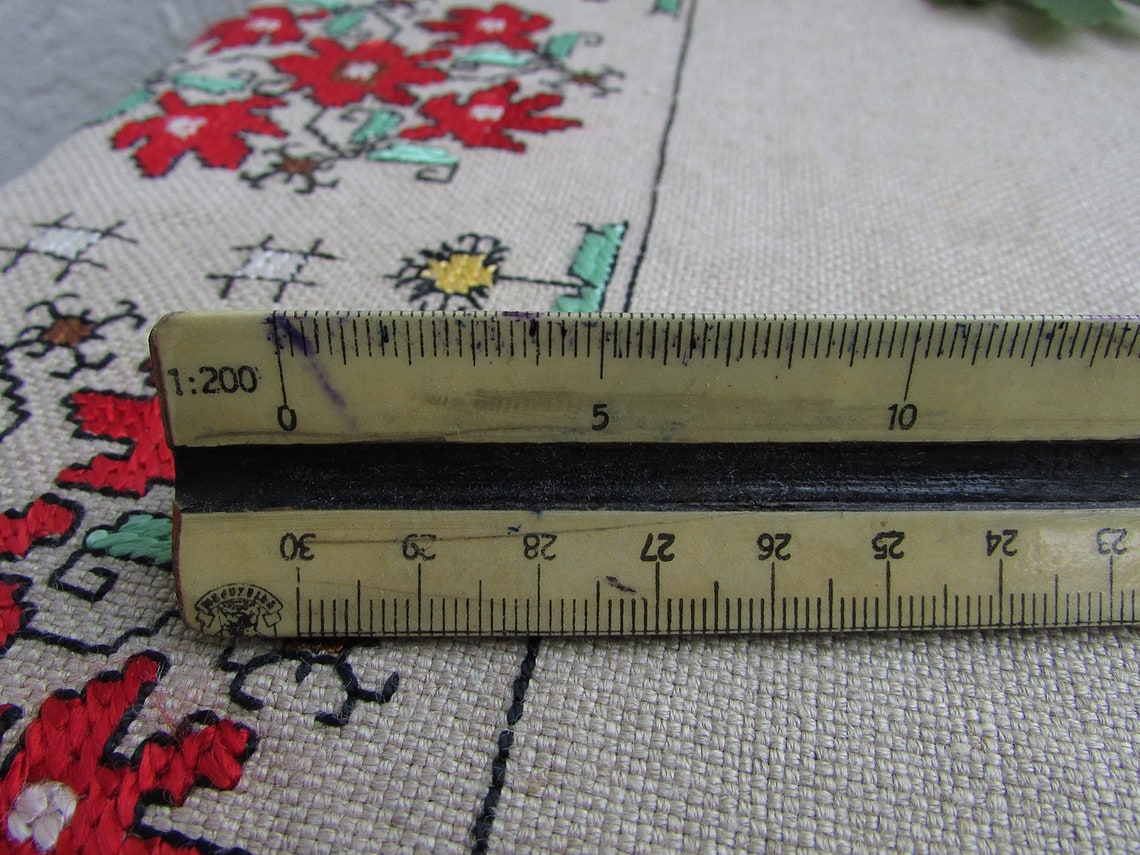 Vintage Scale Line Ratio Ruler Scale Line Triangular Ruler - Etsy