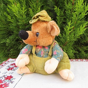 Vintage 80’s Lovely Mouse, Plush Mouse, Stuffed Animal, Vintage Mouse ...