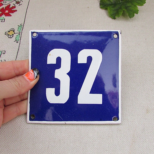Enamel House Numbers - Etsy