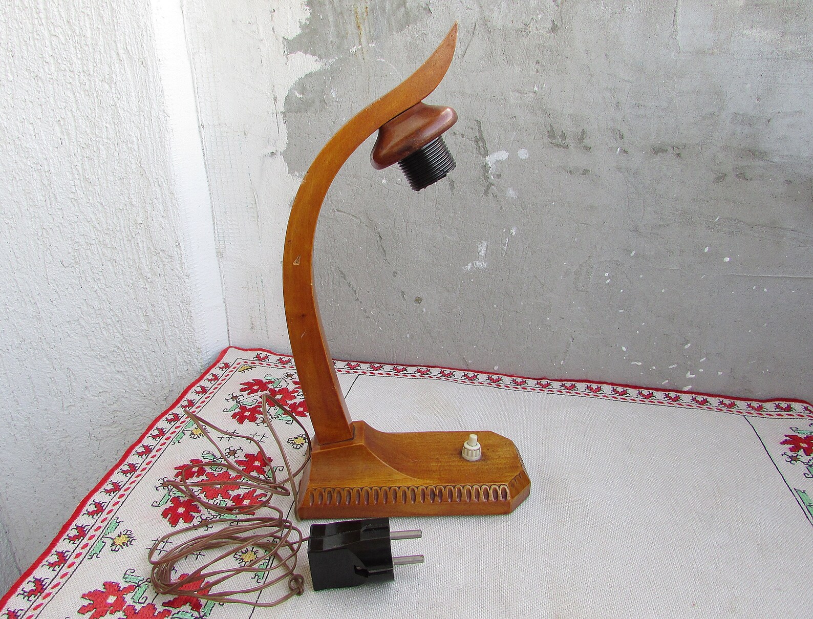 Vintage Wooden Night Light Lamp 60s: Rustic Bedroom Decor - Etsy