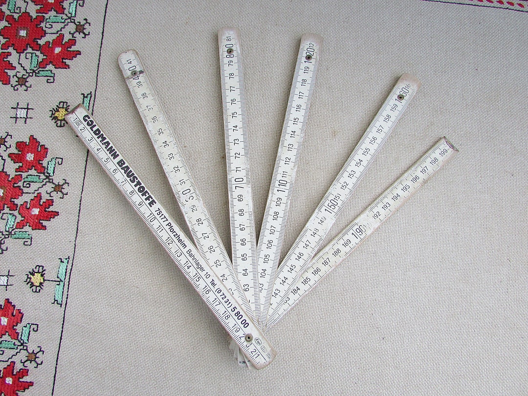 Vintage Wooden Folding Ruler 80s Expandable Carpenter - Etsy