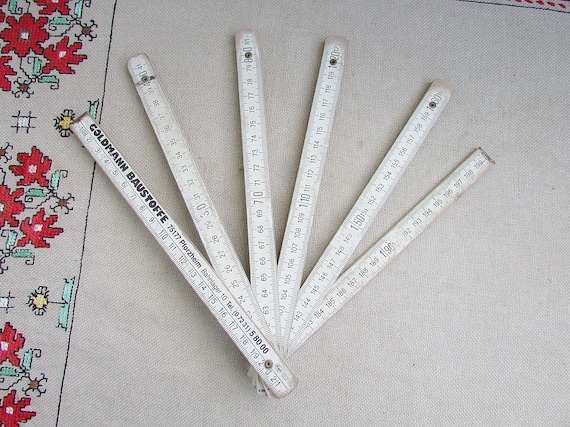 Vintage Wooden Folding Ruler 80s Expandable Carpenter | Etsy