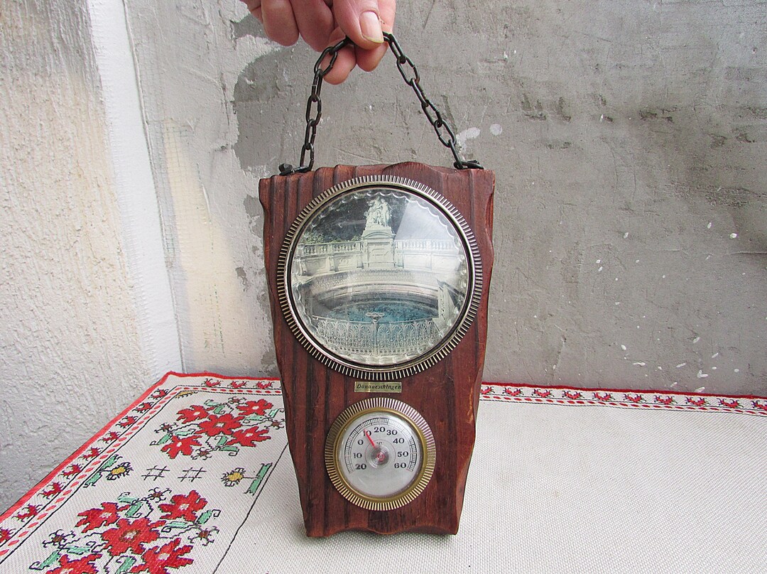 Vintage Wooden Body Thermometer ‘70s, Wall Hanging Thermometer, Indoor ...
