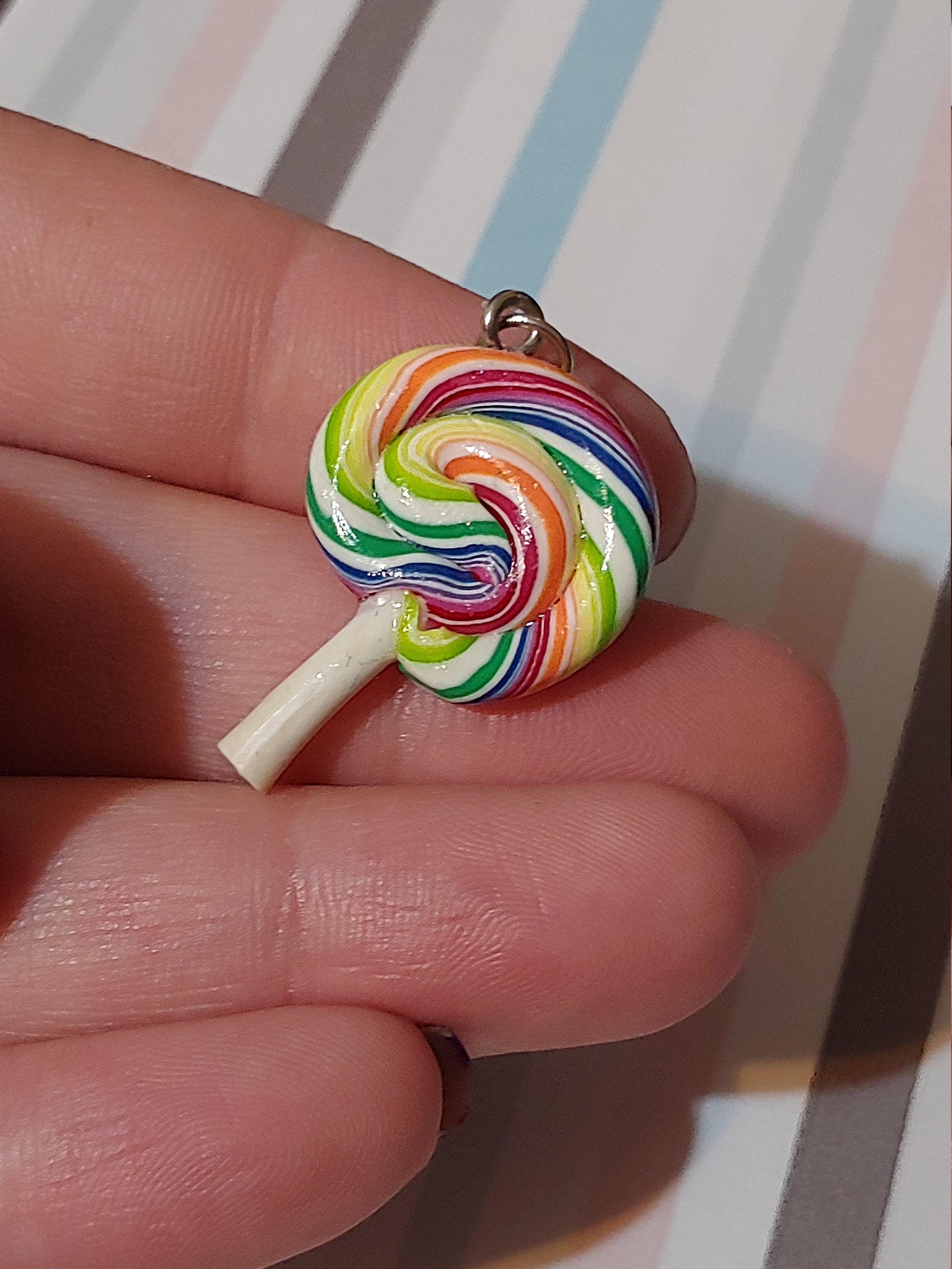 Rainbow Lollipops Candy - Lollipop Polymer Clay Charms - Etsy