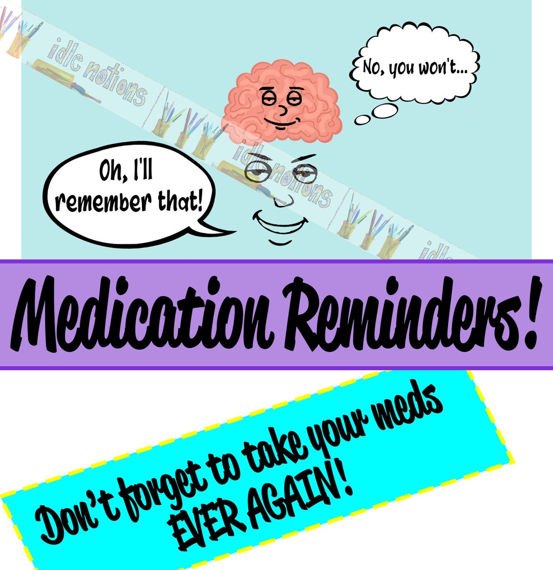 Medication Reminder Cards | Don't Forget Your Meds! - Etsy