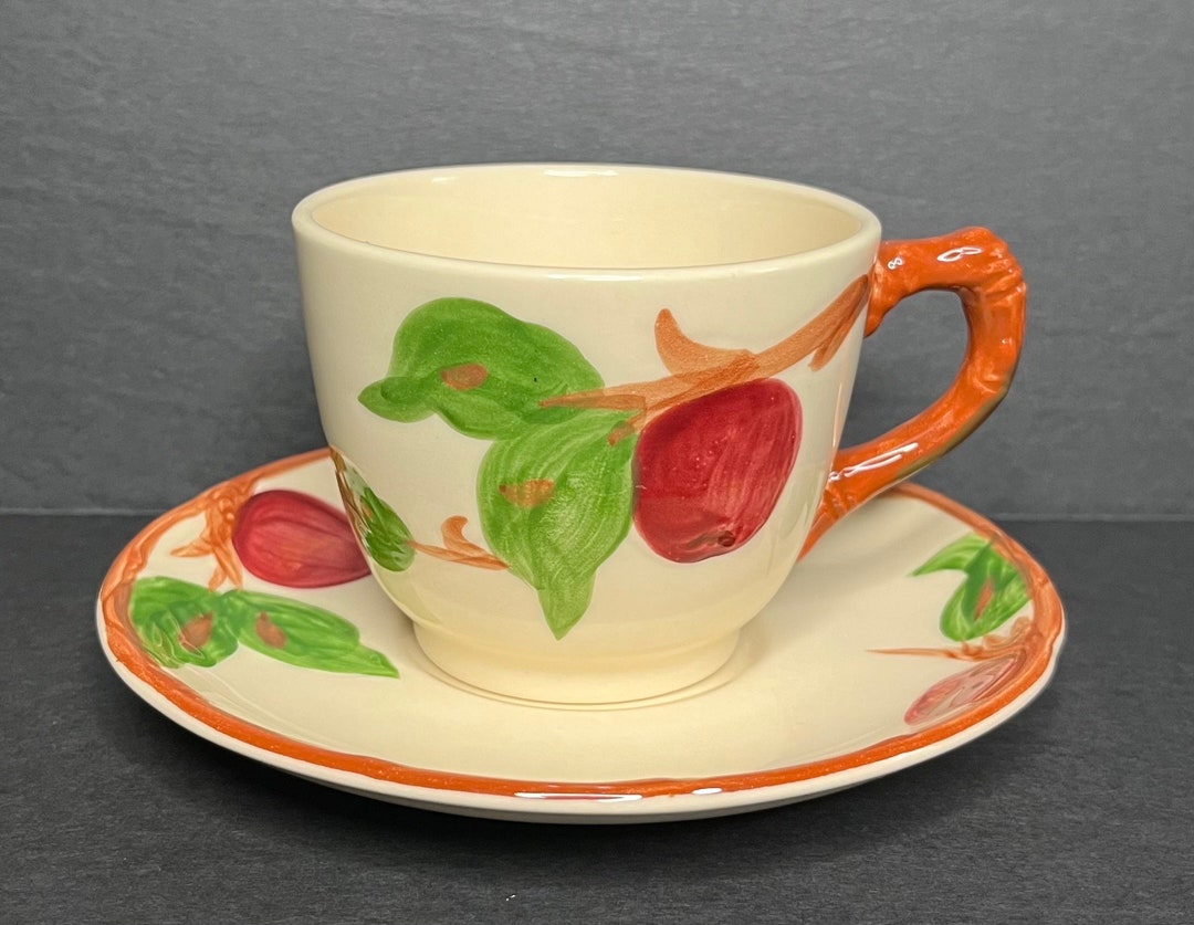 Franciscan Earthenware Apple Tea Cup and Saucer - Etsy