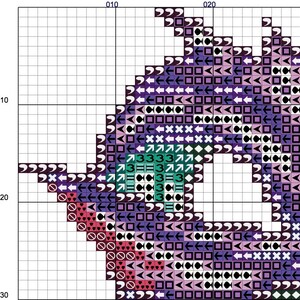 Leviathan Final Fantasy V Cross Stitch Pattern PDF Instant Download - Etsy