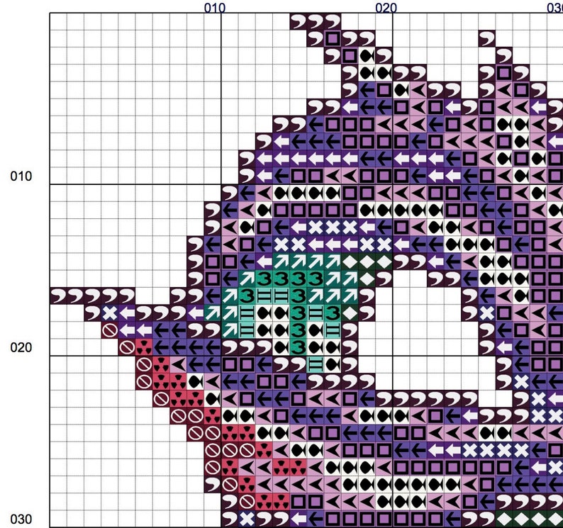 Leviathan Final Fantasy V Cross Stitch Pattern PDF Instant Download - Etsy