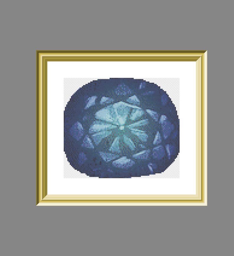 Blue Gem Cross Stitch Pattern PDF Instant Download - Etsy