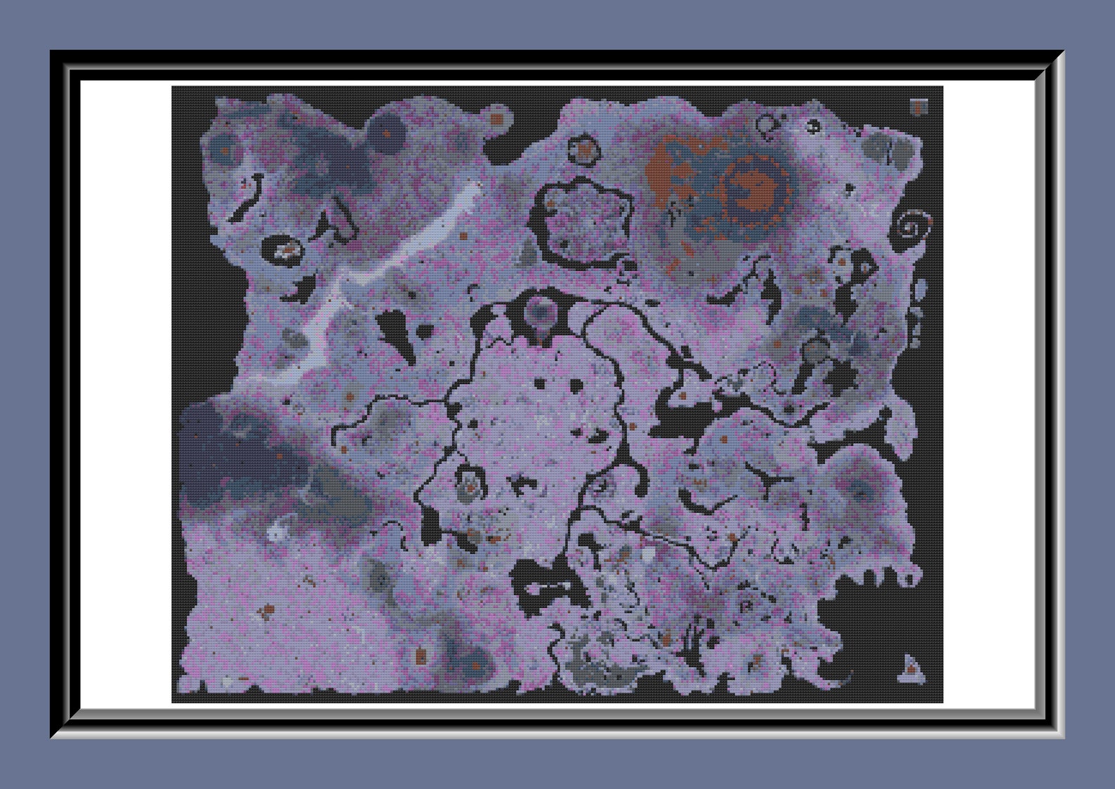 Legend of Zelda:tears of the Kingdom Depths World Map Cross Stitch PDF ...