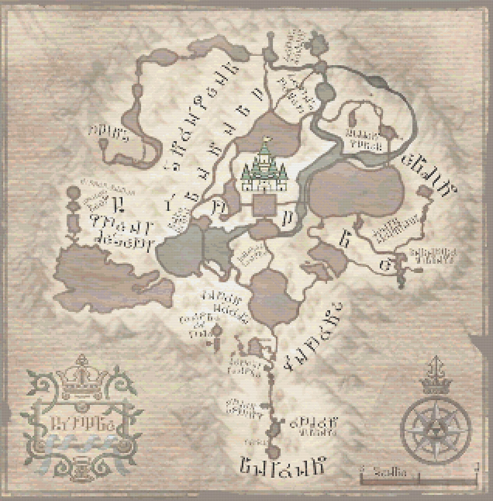 Legend of Zelda: Twilight Princess Cross Stitch Map PDF - Etsy