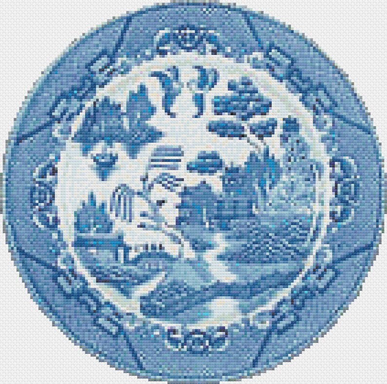 Blue China Plate - Etsy