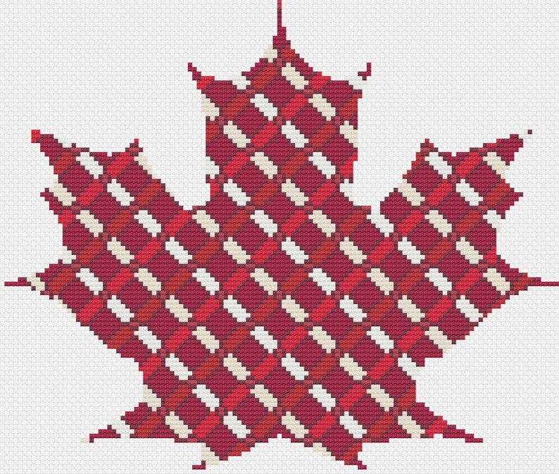 Oh Canada Maple Leaf Cross Stitch Pattern PDF for Instant Download - Etsy