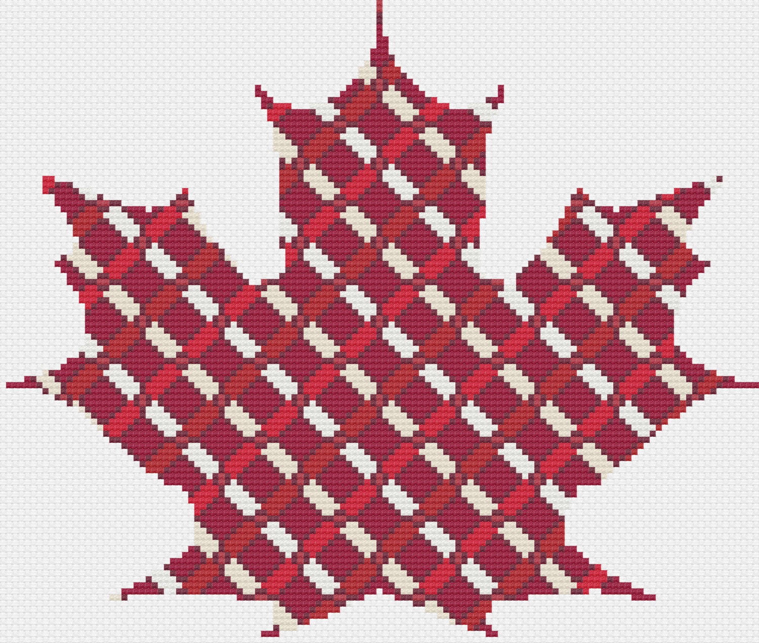 Oh Canada Maple Leaf Cross Stitch Pattern PDF for Instant Download - Etsy
