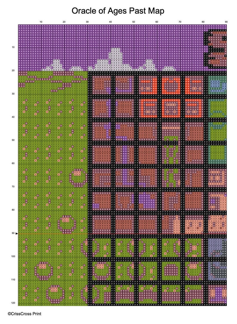 The Legend of Zelda: Oracle of Ages Past and Present In-game Maps Cross ...