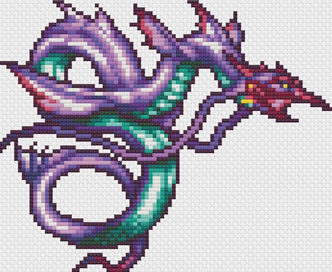 Leviathan Final Fantasy V Cross Stitch Pattern PDF Instant Download - Etsy